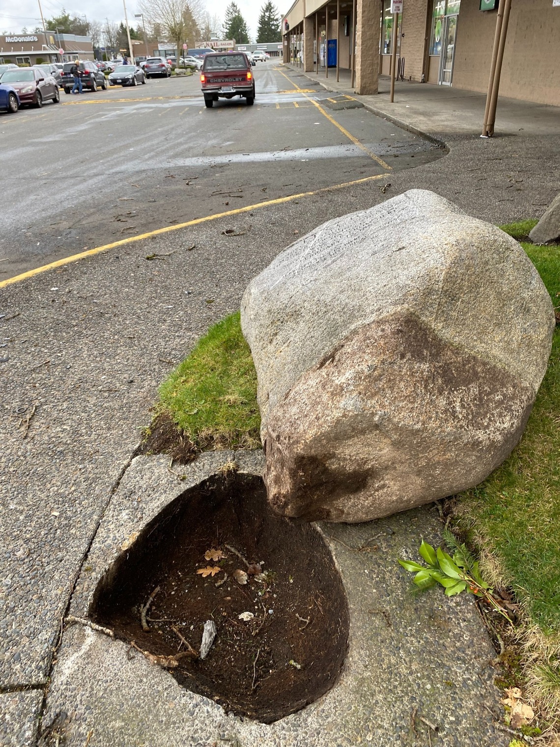 Fallen monument to Chief Leschi righted in Lakewood | Tacoma News Tribune