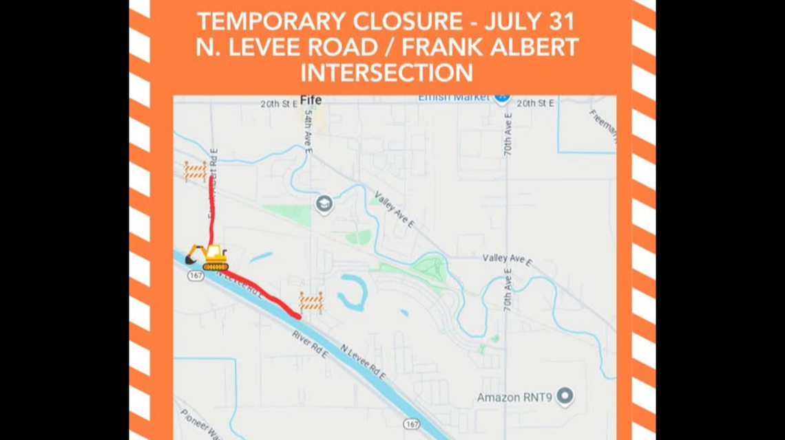 Traffic detours in Fife near Puyallup River Thursday | Tacoma News Tribune