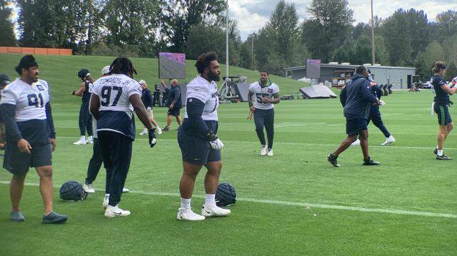 Seahawks practice squad Artie Burns, Levi Bell Easop Winston | Tacoma ...