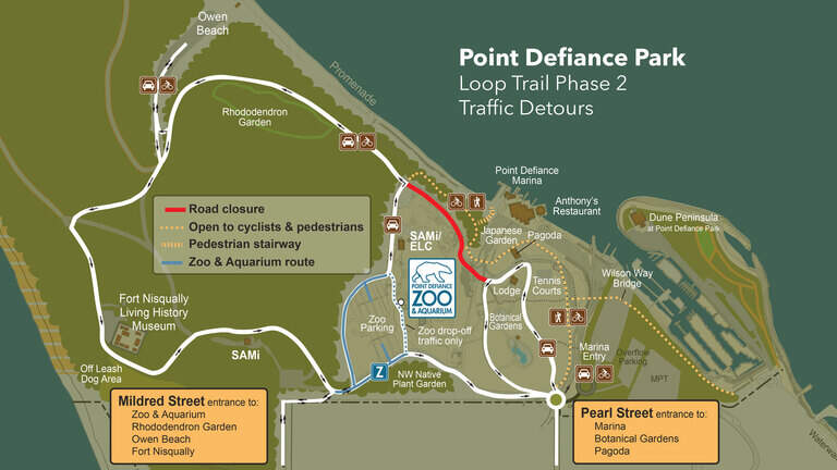 Detours and closures inside Point Defiance Park, Tacoma | Tacoma News ...
