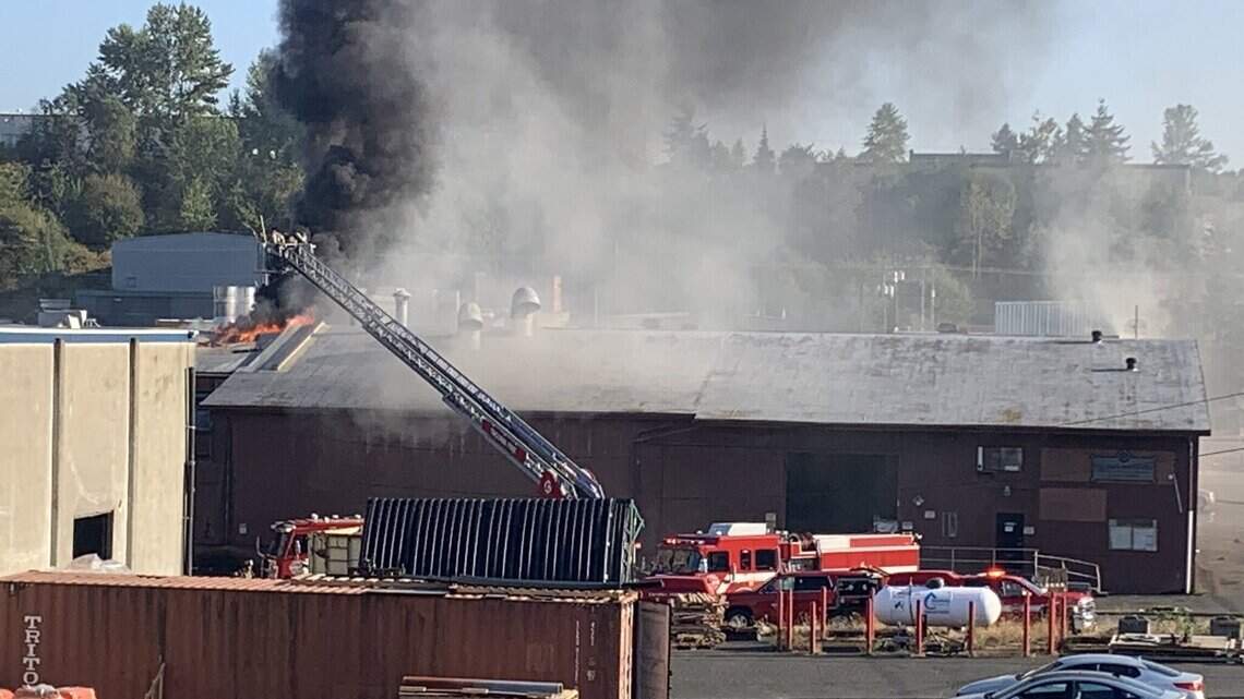 Tacoma Fire battling 2-alarm fire in central Tacoma Friday | Tacoma ...