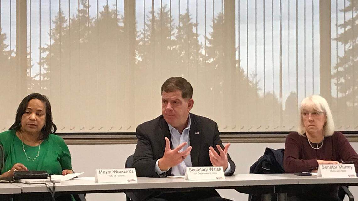 Sen. Murray, Labor Secretary Walsh visit Tacoma’s WorkSource | Tacoma ...